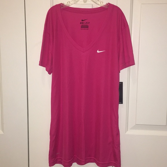 Nike | Tops | Nike Dry Fit Pink Tee Shirt | Poshmark
